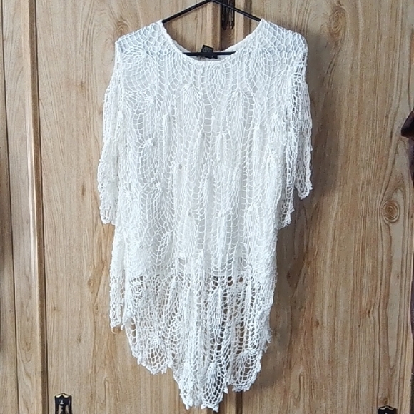 Baba | Tops | Baba Clothing Co White Crochet Fringe Top | Poshmark